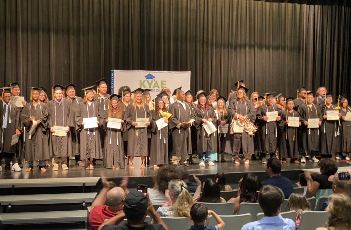 GED students walk across the stage at graduation for the first time in ...