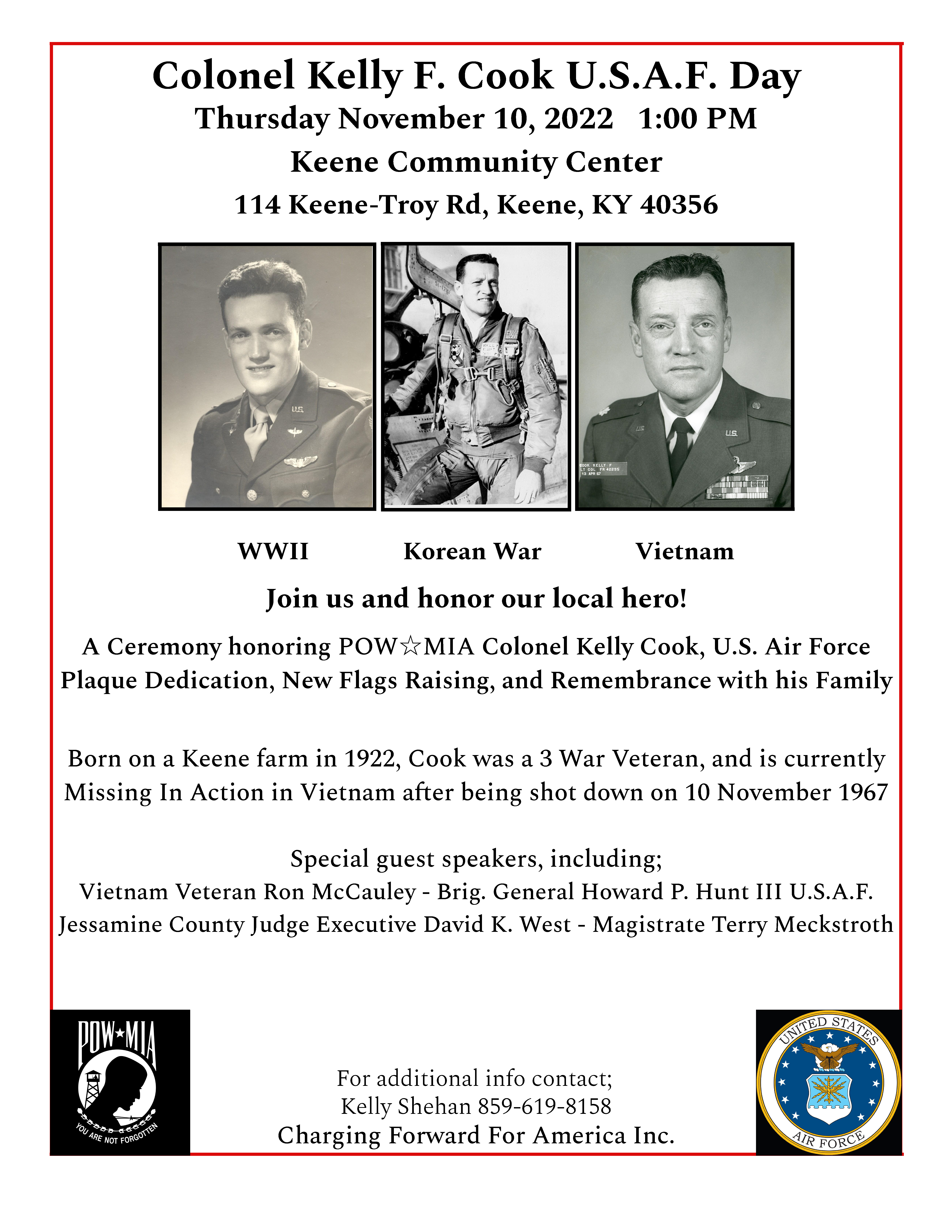 Col. Kelly Cook to be honored Thursday | Jessamine Journal